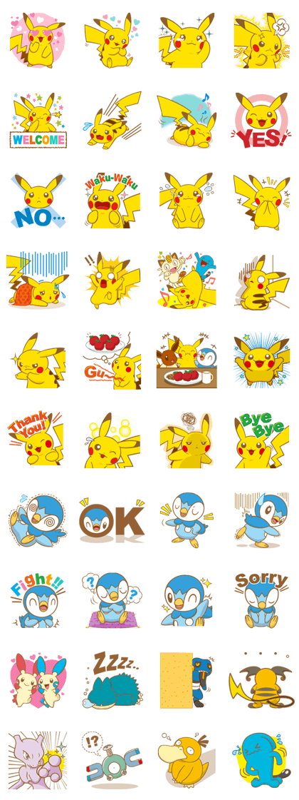 Pokemon 1 & 2 + Animated | Sticker for LINE & WhatsApp — Android ...