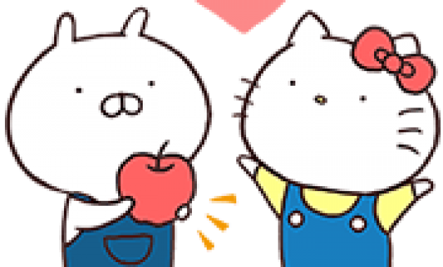 Hello Kitty × Usamaru LINE WhatsApp Sticker GIF PNG