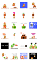 Super Mario Bros. 8-Bit Stickers LINE WhatsApp Sticker GIF PNG