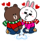 Brown & Cony Holiday Special LINE WhatsApp Sticker GIF PNG