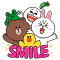Smile With The LINE Characters LINE WhatsApp Sticker GIF PNG