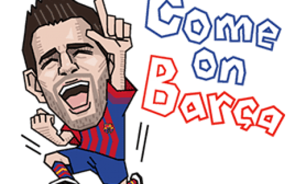 Barca Players LINE WhatsApp Sticker GIF PNG