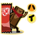KIT KAT LINE WhatsApp Sticker GIF PNG