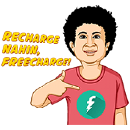 Recharge On Freecharge LINE WhatsApp Sticker GIF PNG