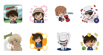 LINE Bubble 2 × Detective Conan Stickers LINE WhatsApp Sticker GIF PNG