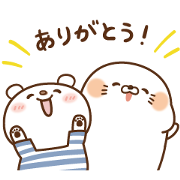 Stinging Tongue Seal × SHIROKUMA LINE WhatsApp Sticker GIF PNG