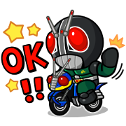LINE Rangers × Kamen Rider LINE WhatsApp Sticker GIF PNG