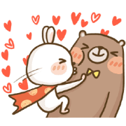 LINE Giftshop × Super Bunny LINE WhatsApp Sticker GIF PNG