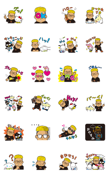 Hello Mandy × SANRIO CHARACTERS LINE WhatsApp Sticker GIF PNG