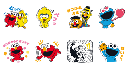 Sesame Street × LINE Score LINE WhatsApp Sticker GIF PNG
