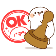 Stinging Tongue Seal × SHIROKUMA LINE WhatsApp Sticker GIF PNG