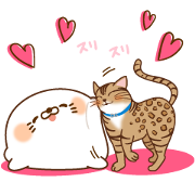 Stinging Tongue Seal × SHIROKUMA LINE WhatsApp Sticker GIF PNG