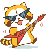 ROCK ♪ RASCAL Animated Stickers LINE WhatsApp Sticker GIF PNG