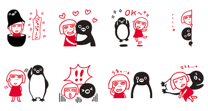 LUMINE's Luminee × Suica's Penguin LINE WhatsApp Sticker GIF PNG