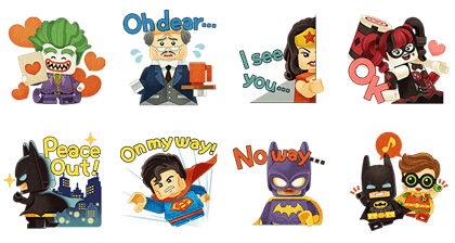Bubble2 & The LEGO® BATMAN Movie LINE WhatsApp Sticker GIF PNG