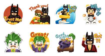 The LEGO®Batman Movie × Rangers LINE WhatsApp Sticker GIF PNG
