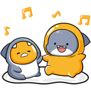 Gudetama × Shahimi Shark Anniversary LINE WhatsApp Sticker GIF PNG